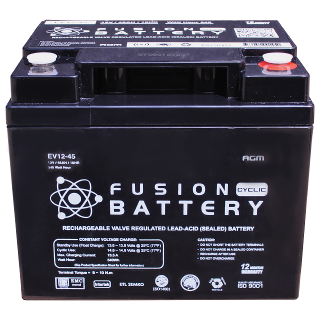 Fusion 12V 315CCA EV12-45 Electric Vehicle series Battery