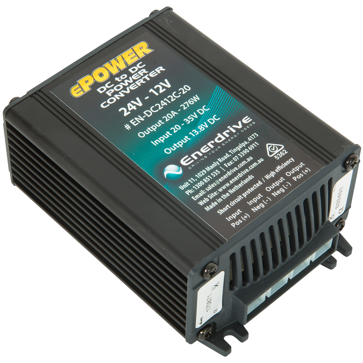 Enerdrive EN-DC2412C-20 24V-12V 20A DC to DC Converter Non Isolated