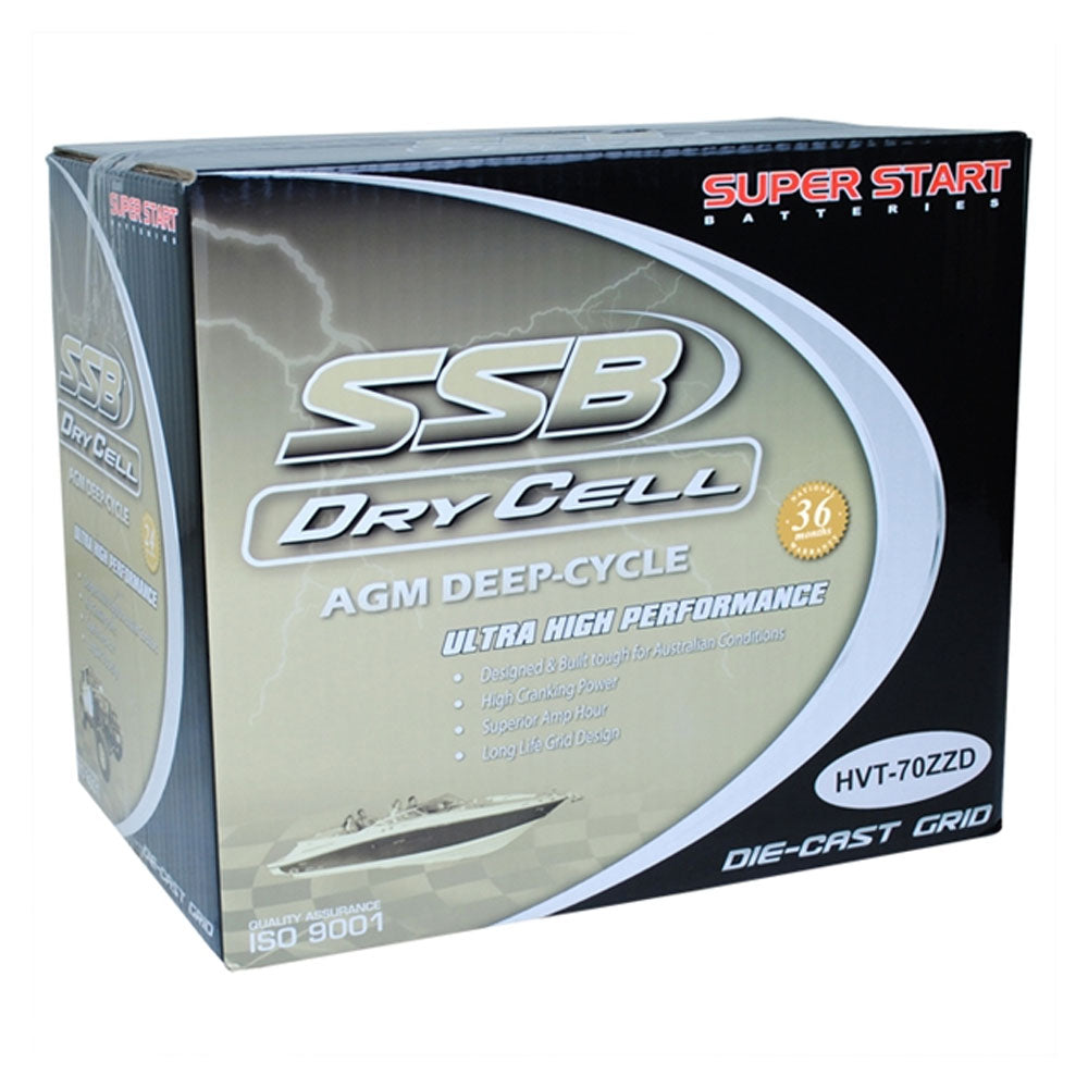 SSB HVT-70ZZD Ultra-High-Performance Dual Purpose AGM Battery